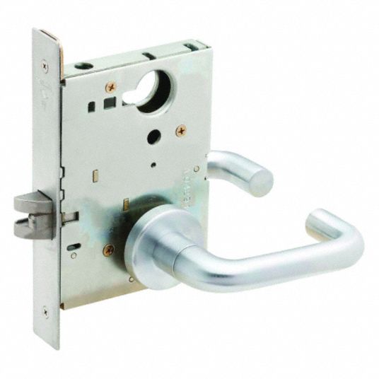 SCHLAGE, Passage Lever Locksets, Chrome, Door Lockset - 46TN21|L9010 ...