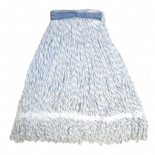 Quick Change Cotton String Wet Mop Head, Blue - Grainger