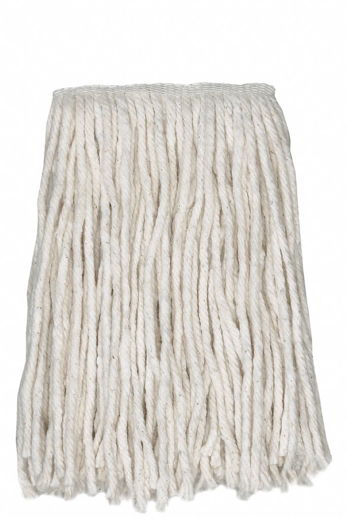Quick Change Cotton String Wet Mop Head, Beige - Grainger