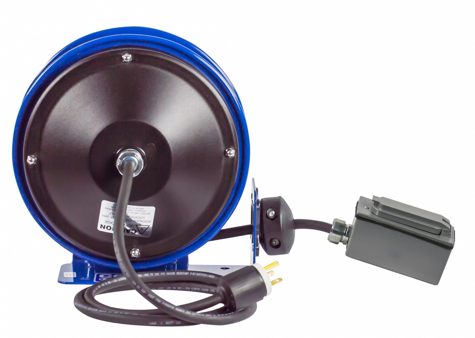 COXREELS Retractable Cord Reel, 120V AC, Duplex GFCI Box Receptacle, 30 ...