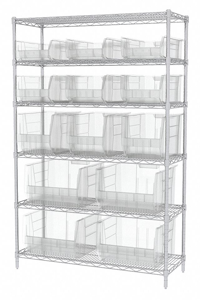 AKRO-MILS WIRE SHELVING 30280 281 282 283 - Stationary Bin Shelving and ...