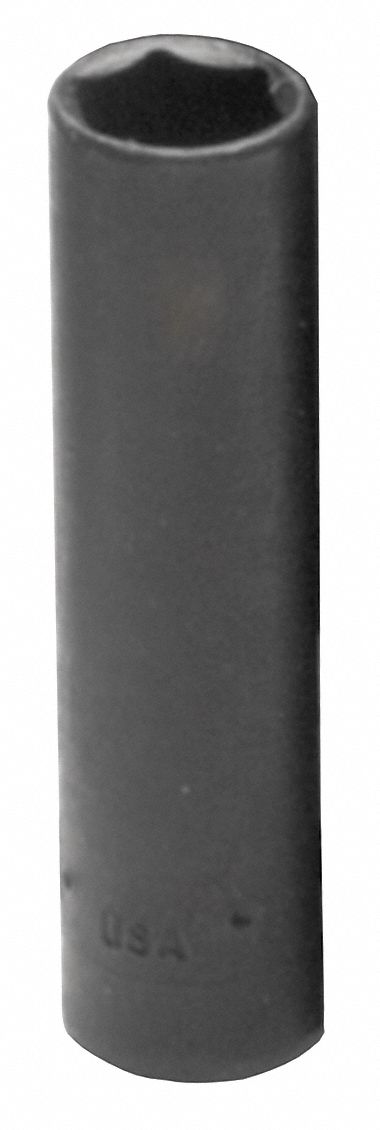 Impact Socket, Drive Type Square, Drive Size 1/4 in - Grainger