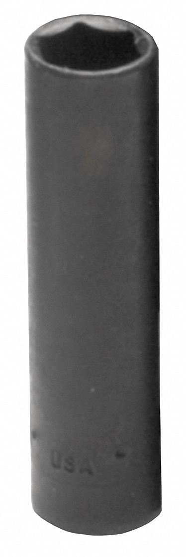 Impact Socket, Drive Type Square, Drive Size 1/4 in - Grainger