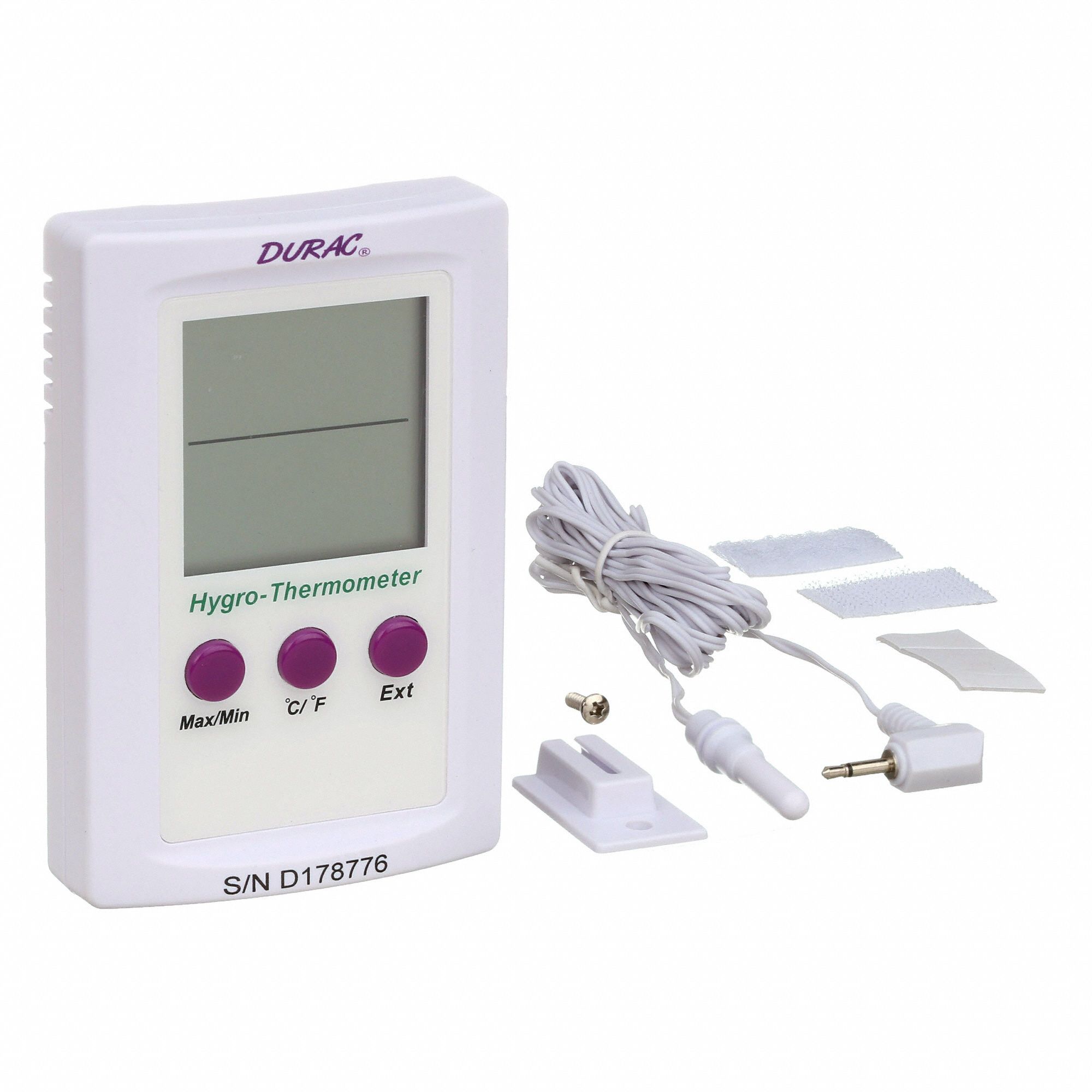 DURAC Hygrometer, Humidity, -50/70C - 46Z324|B61506-0100 - Grainger