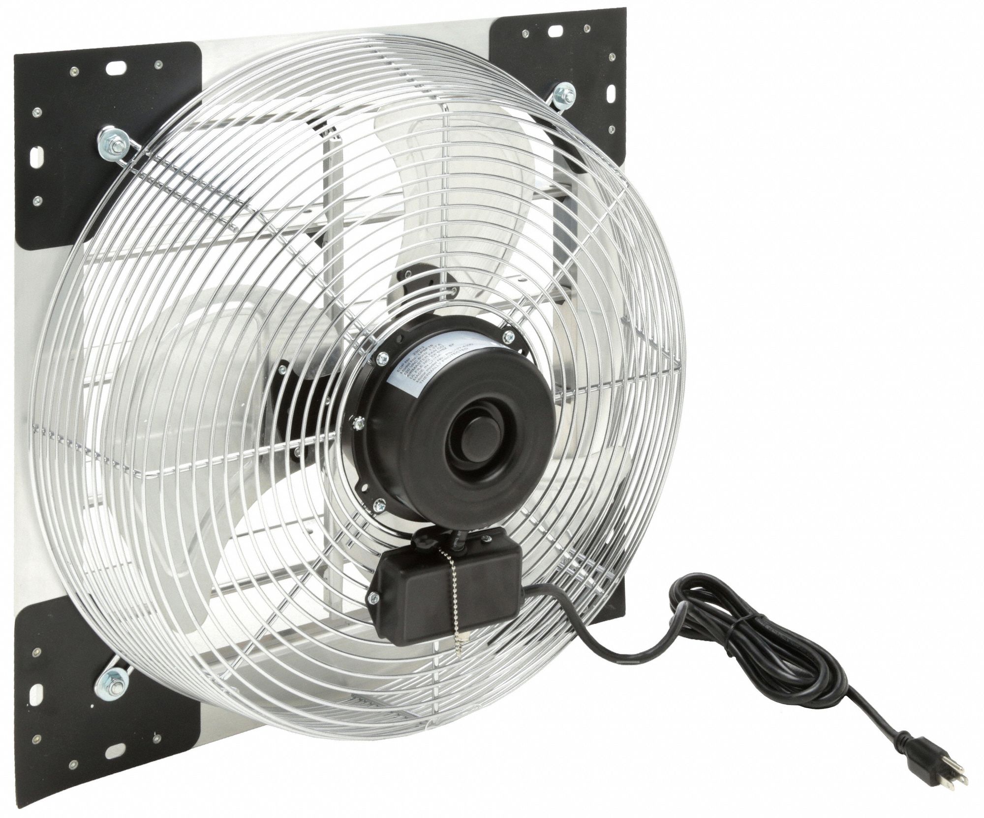 AIRMASTER FAN Shutter Mount Exhaust Fan: 18 in Blade, 1 Speed, 1/30 hp ...