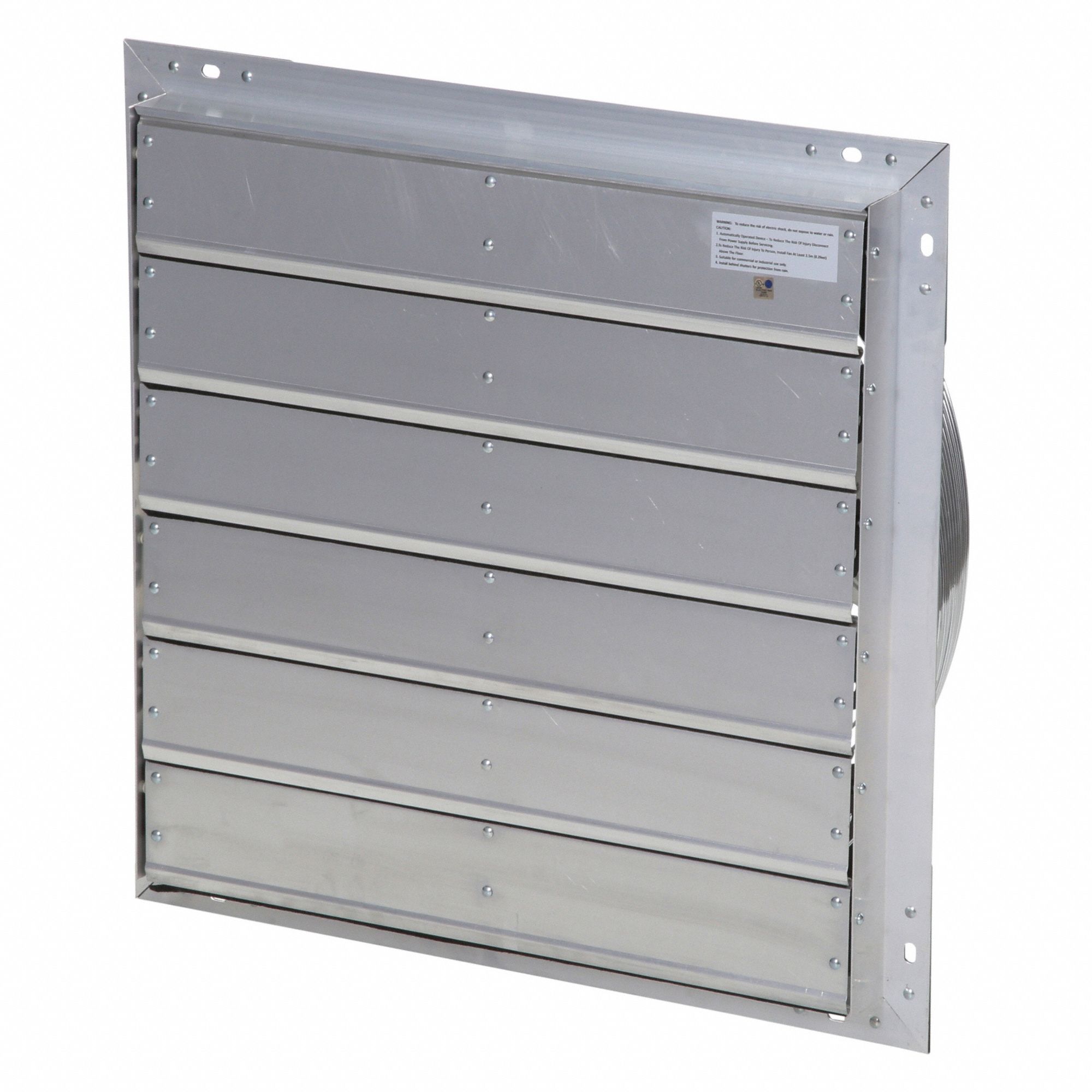 AIRMASTER FAN Shutter Mount Exhaust Fan: 12 in Blade, 1 Speed, 1/30 hp ...