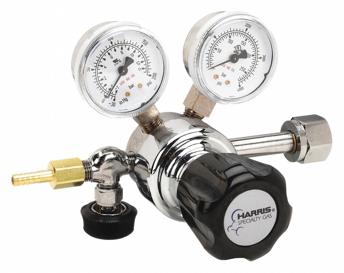 HARRIS, Single Stage, CGA 320 Inlet, Specialty Gas Regulator - 46Z476 ...