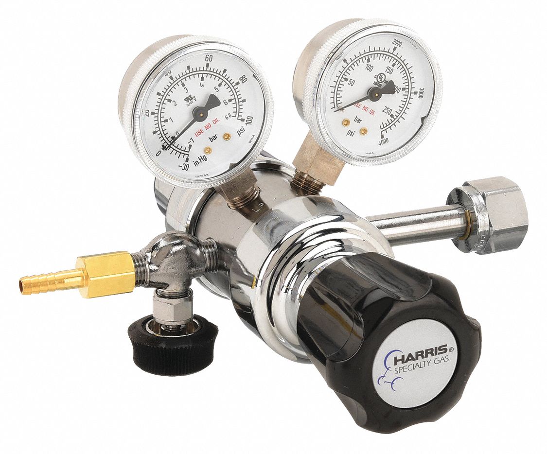 HARRIS, Two Stage, CGA 320 Inlet, Specialty Gas Regulator - 46Z491 ...