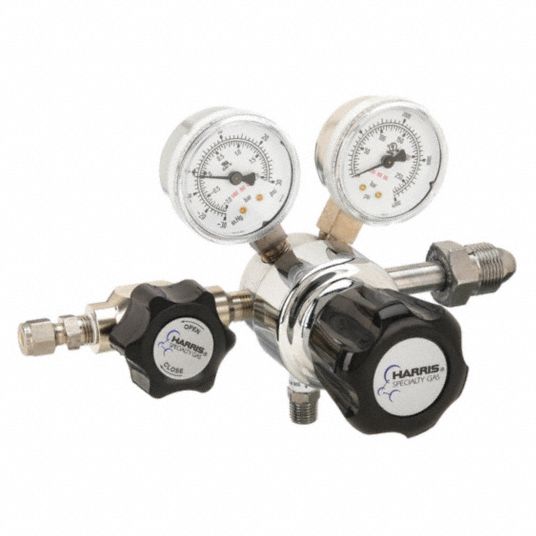 HARRIS, Single Stage, CGA 580 Inlet, High Purity Gas Regulator - 46Z518 ...