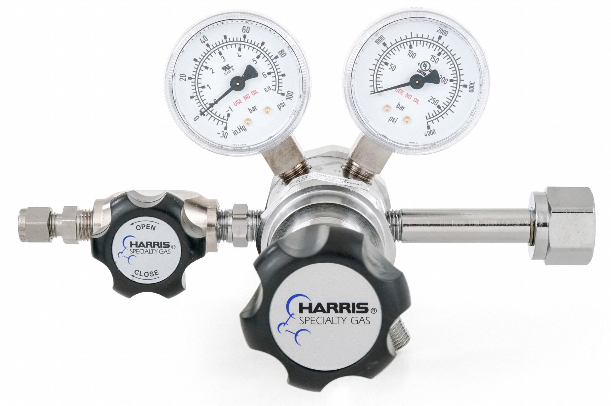 HARRIS High Purity Gas Regulator: Two Stage, CGA 320 Inlet, 1/4 in Tube ...
