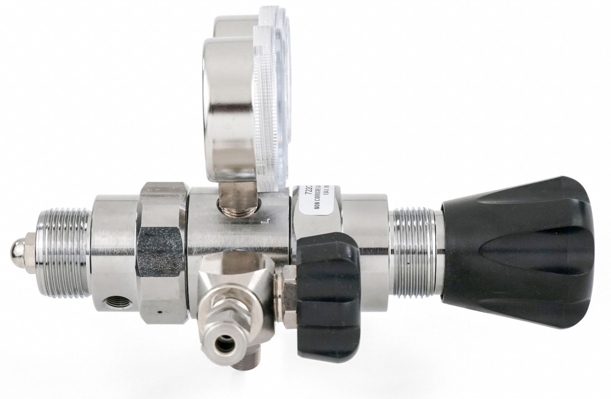 HARRIS High Purity Gas Regulator: Two Stage, CGA 320 Inlet, 1/4 in Tube ...