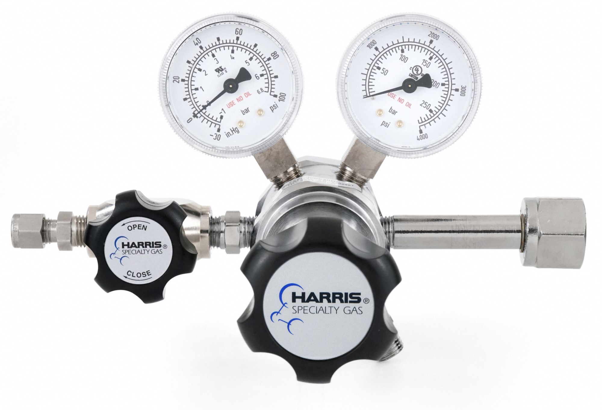 HARRIS Oxygen, Specialty Gas Lab Regulator, CGA-540, Two Stage, Chrome ...
