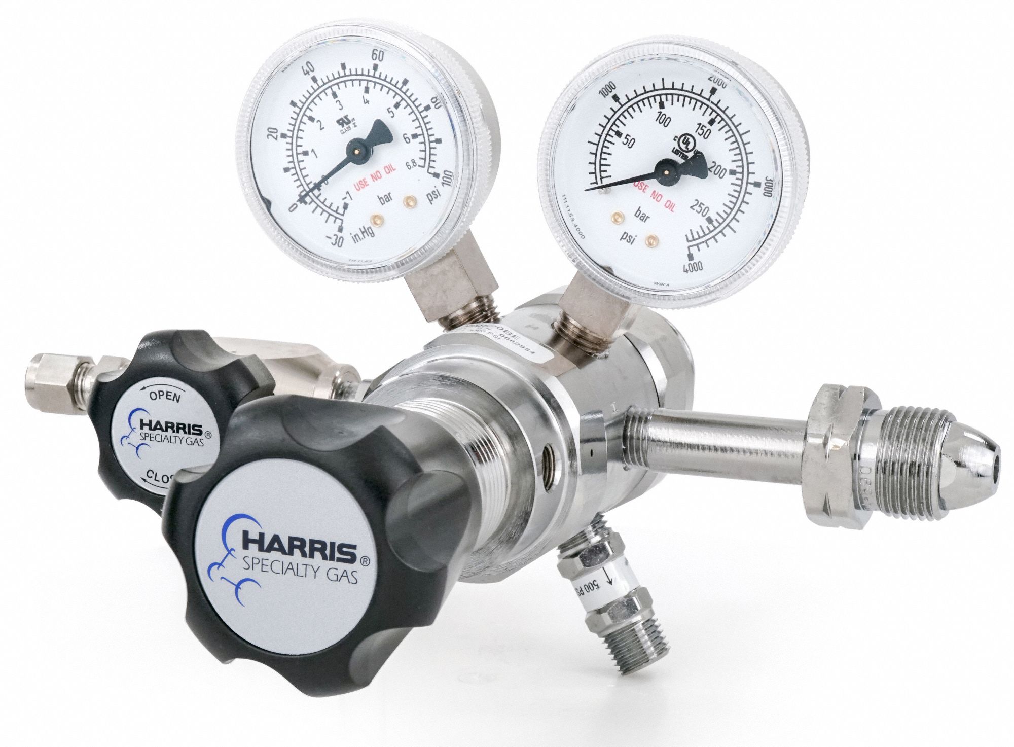 HARRIS Compressed Air, Specialty Gas Lab Regulator, CGA-590, Two Stage ...