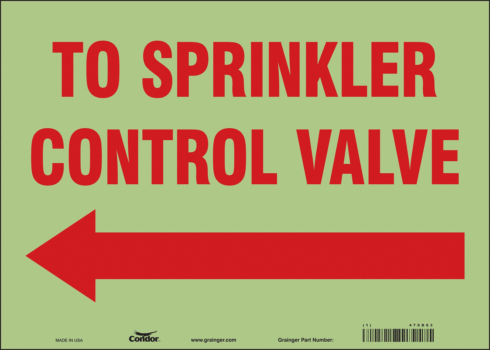 Glow Vinyl, Adhesive Sign Mounting, Safety Sign - 470D03|470D03 - Grainger