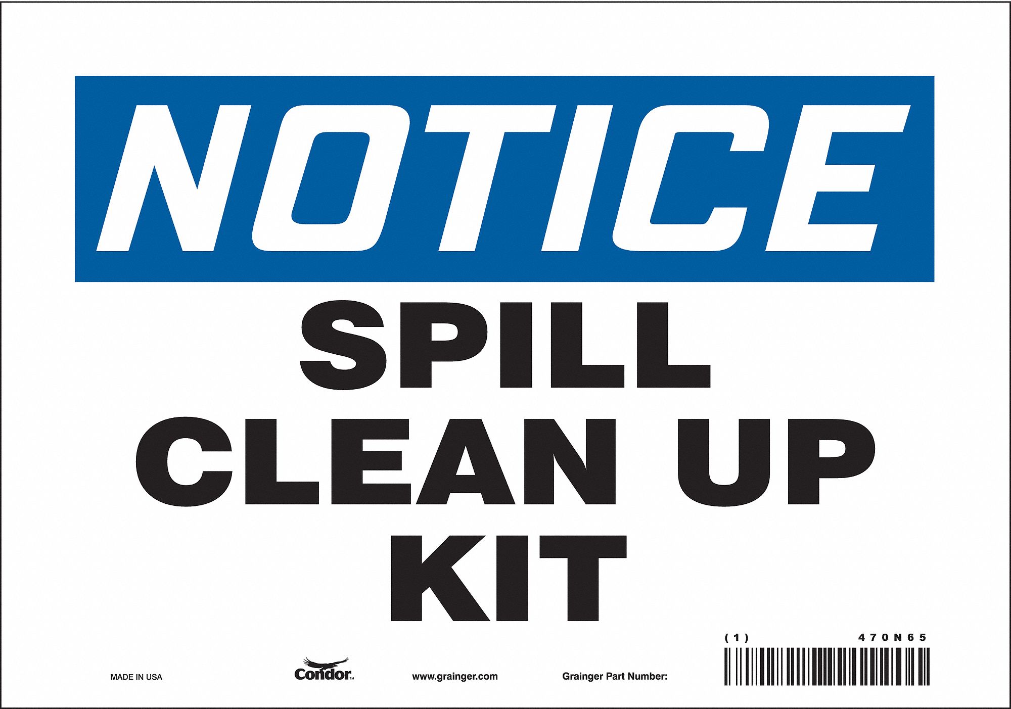Vinyl, Adhesive Sign Mounting, Safety Sign - 470N65|470N65 - Grainger