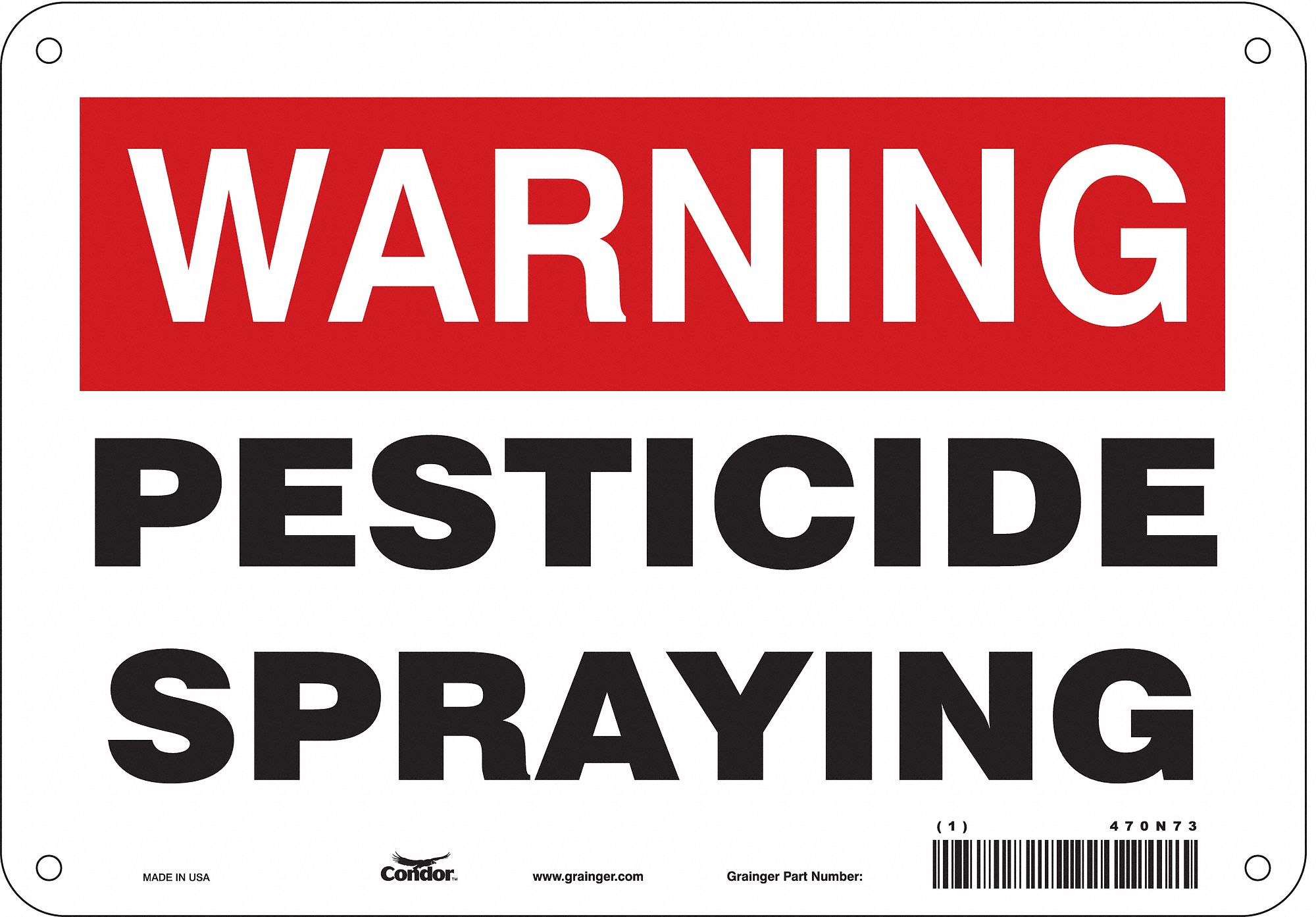 Aluminum, Mounting Holes Sign Mounting, Safety Sign - 470N73|470N73 ...