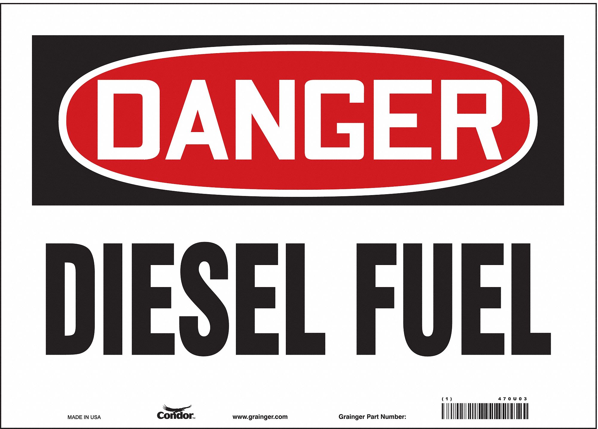 CONDOR Letrero de Seguridad, Encabezado: Danger, Material Vinilo ...