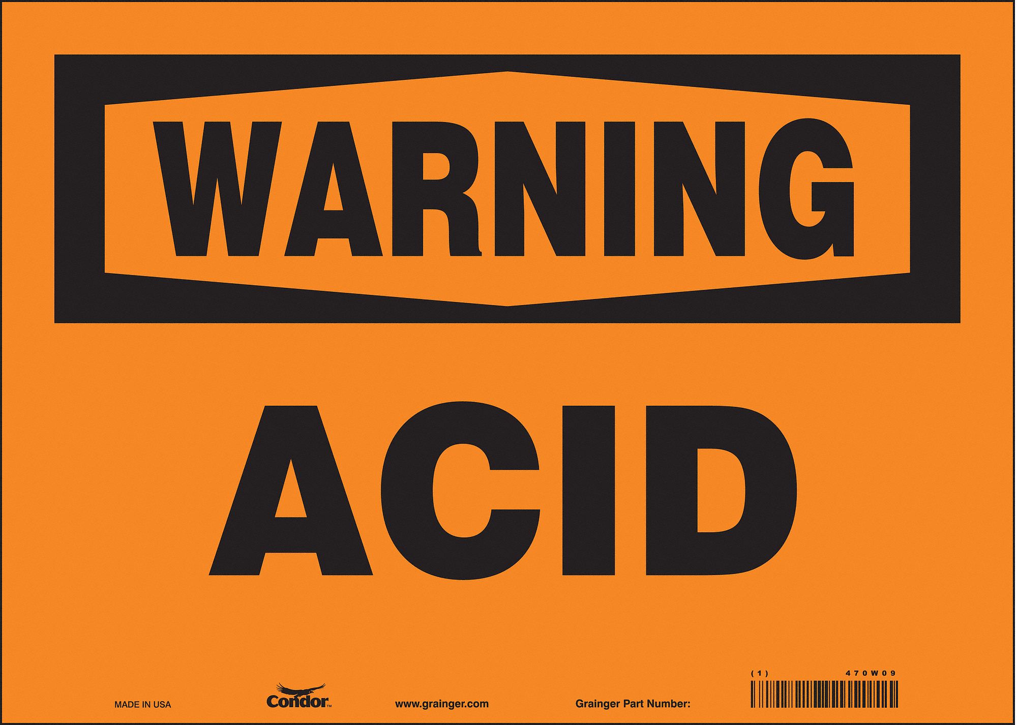 Vinyl, Adhesive Sign Mounting, Safety Sign - 470W09|470W09 - Grainger