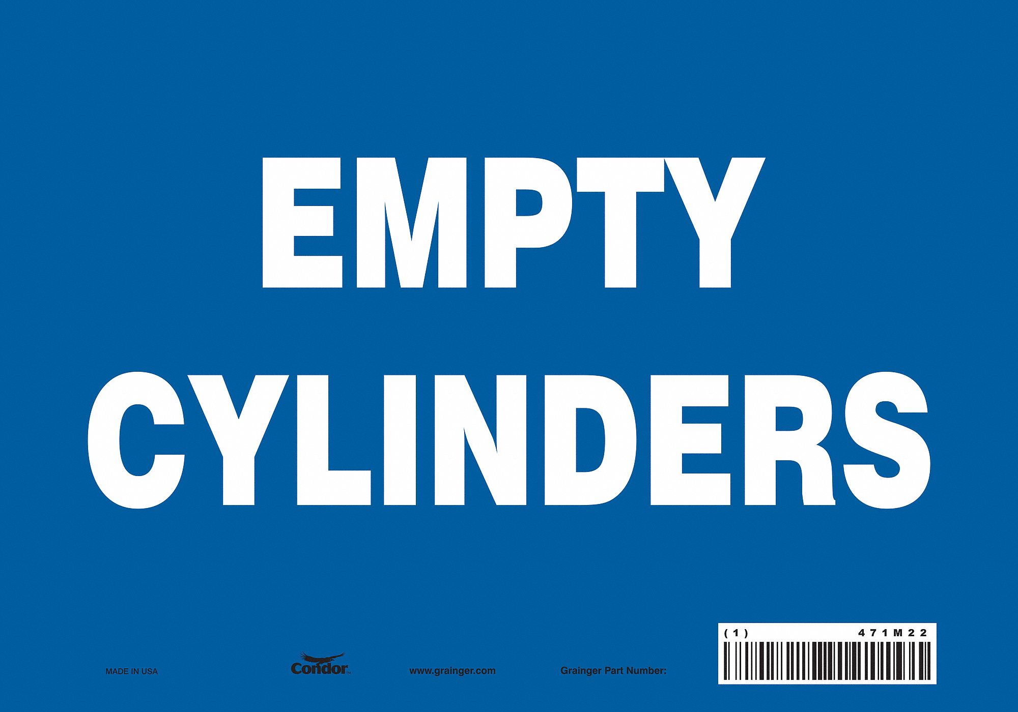 Vinyl, Adhesive Sign Mounting, Safety Sign - 471M22|471M22 - Grainger