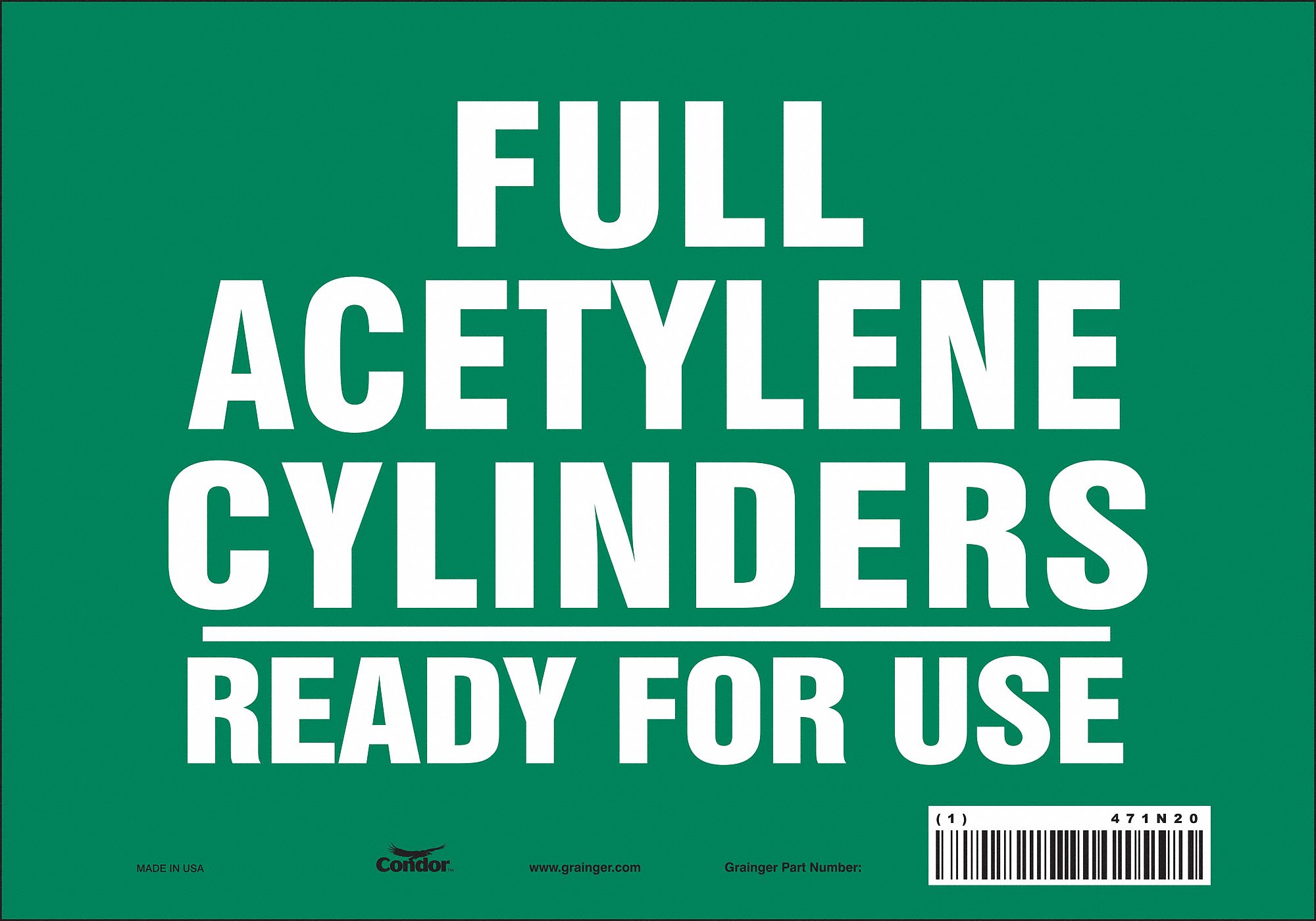 Vinyl, Adhesive Sign Mounting, Safety Sign - 471N20|471N20 - Grainger