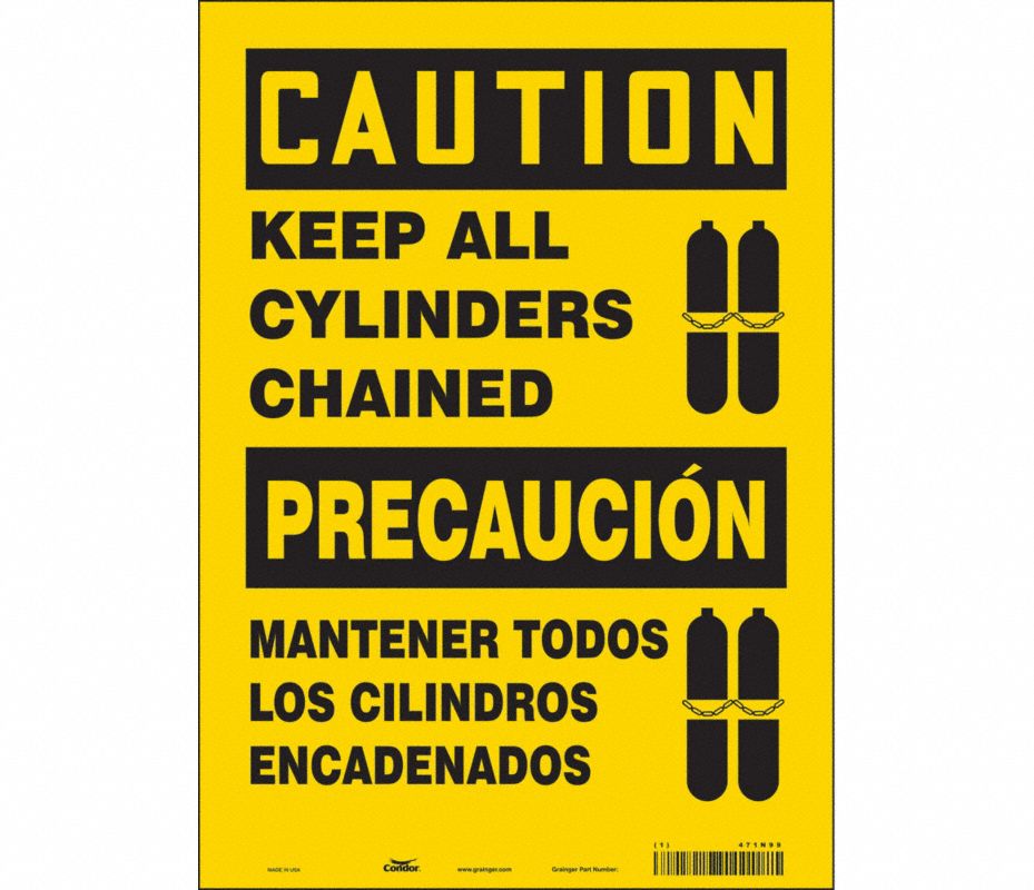CONDOR Letrero de Seguridad, Encabezado: Caution/Precaución, Material ...