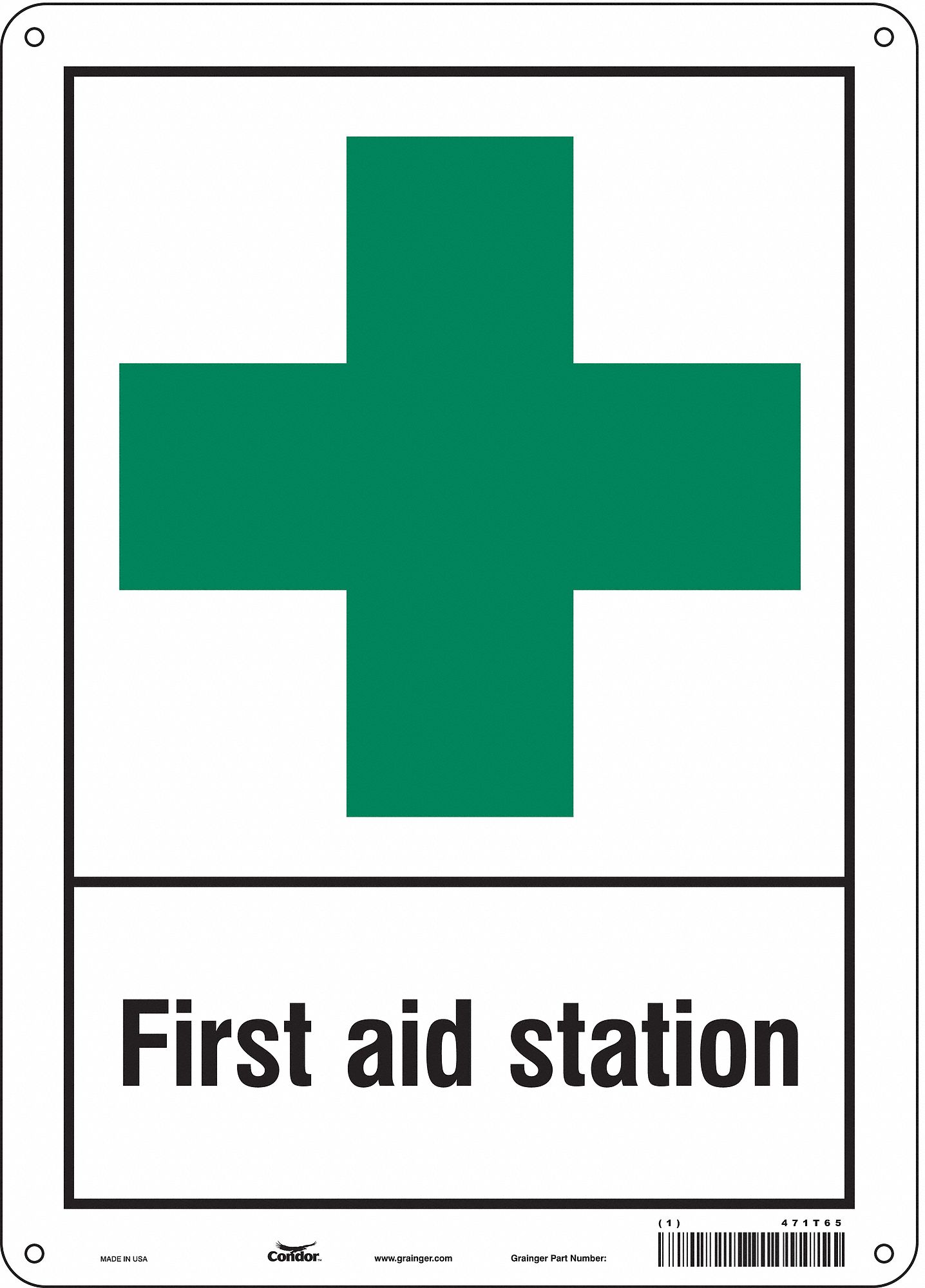 Polyethylene, Mounting Holes Sign Mounting, Safety Sign - 471T65|471T65 ...