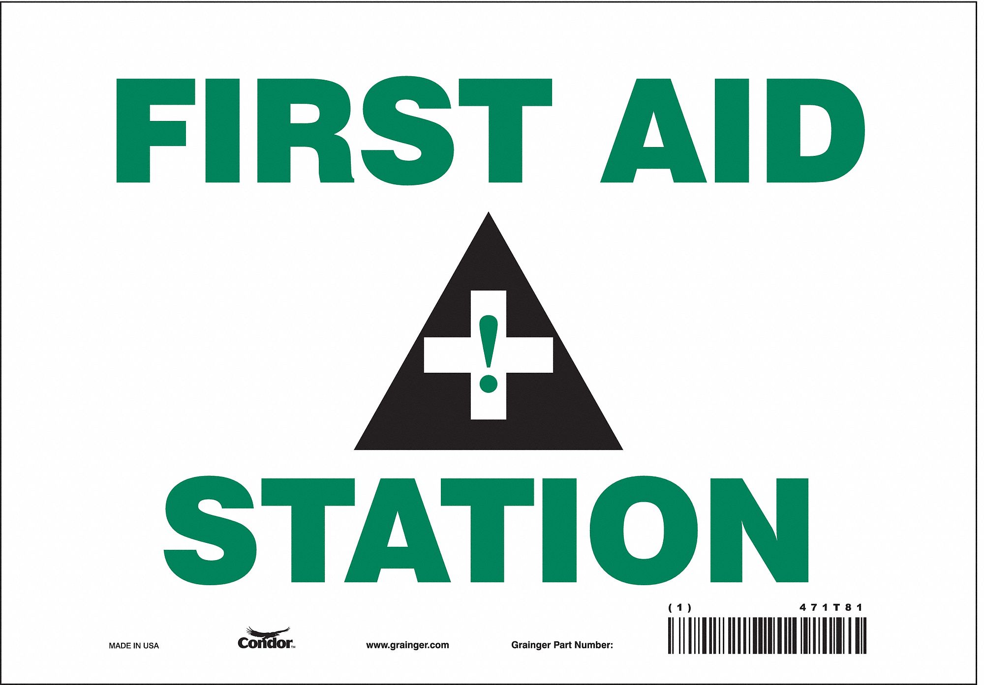 Vinyl, Adhesive Sign Mounting, Safety Sign - 471T81|471T81 - Grainger