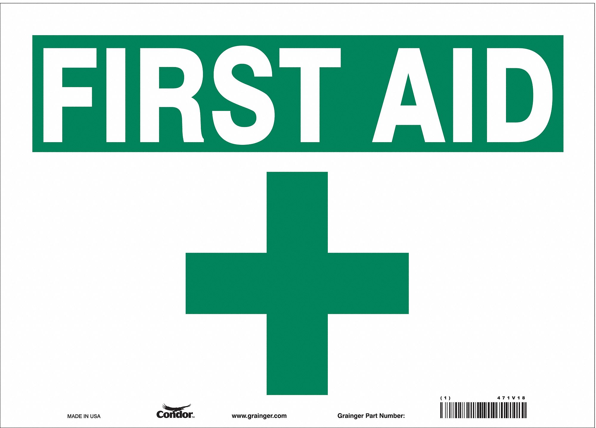 Vinyl, Adhesive Sign Mounting, Safety Sign - 471V18|471V18 - Grainger