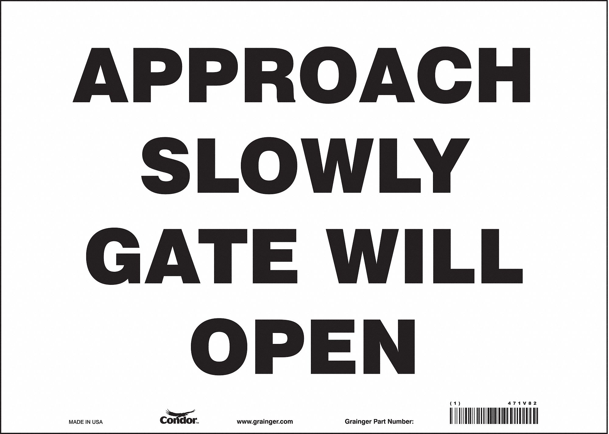 Vinyl, Adhesive Sign Mounting, Safety Sign - 471V82|471V82 - Grainger