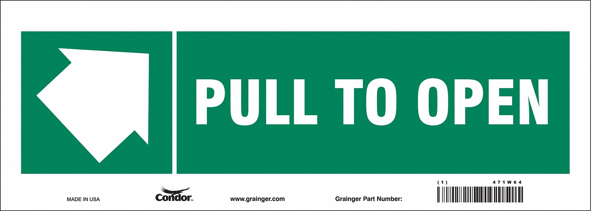 Vinyl, Adhesive Sign Mounting, Safety Sign - 471W64|471W64 - Grainger