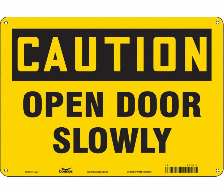 CONDOR Letrero de Seguridad, Aluminio, 10" x 14", Instrucciones de ...