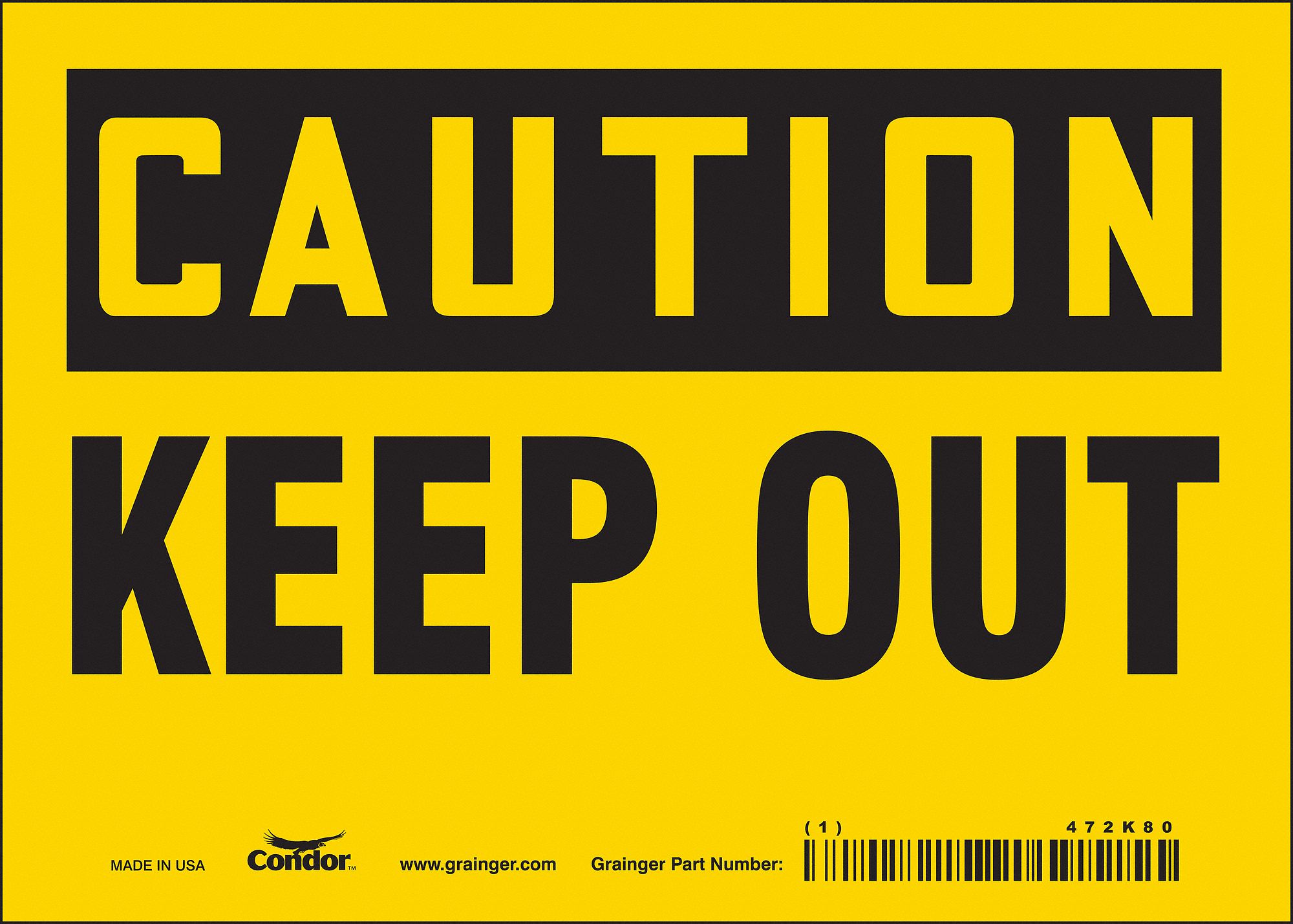 Vinyl, Adhesive Sign Mounting, Safety Sign - 472K80|472K80 - Grainger