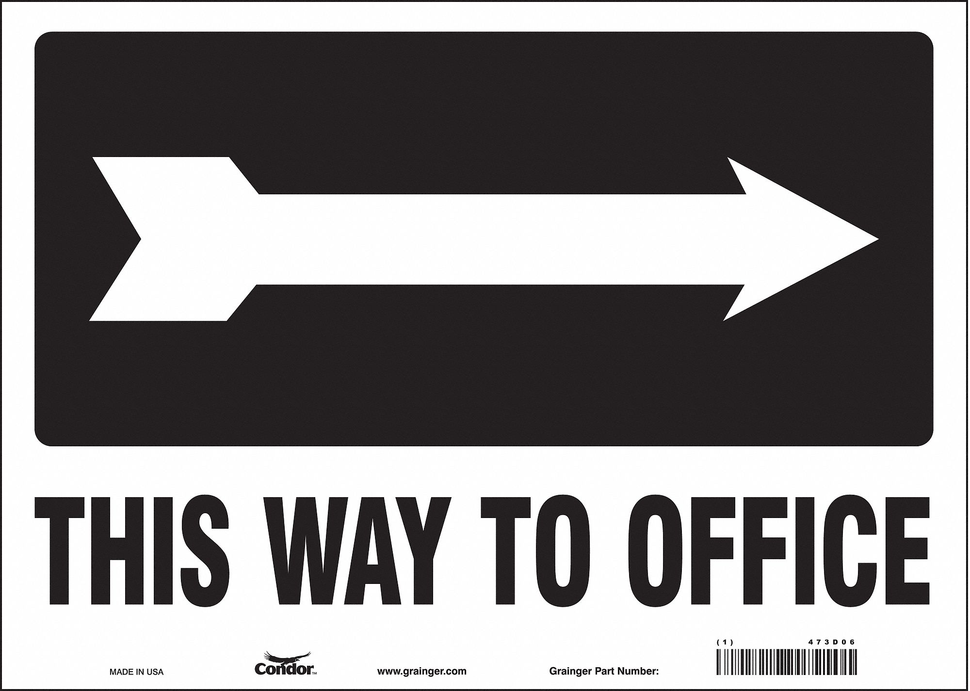 Vinyl, Adhesive Sign Mounting, Safety Sign - 473D06|473D06 - Grainger