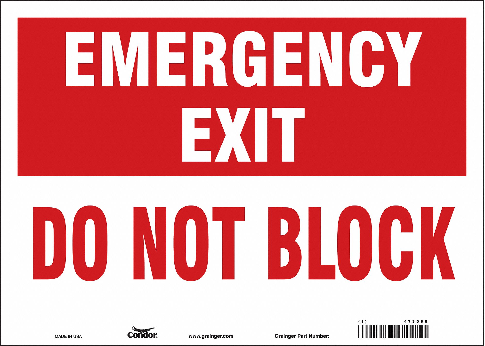 Vinyl, Adhesive Sign Mounting, Safety Sign - 473D98|473D98 - Grainger