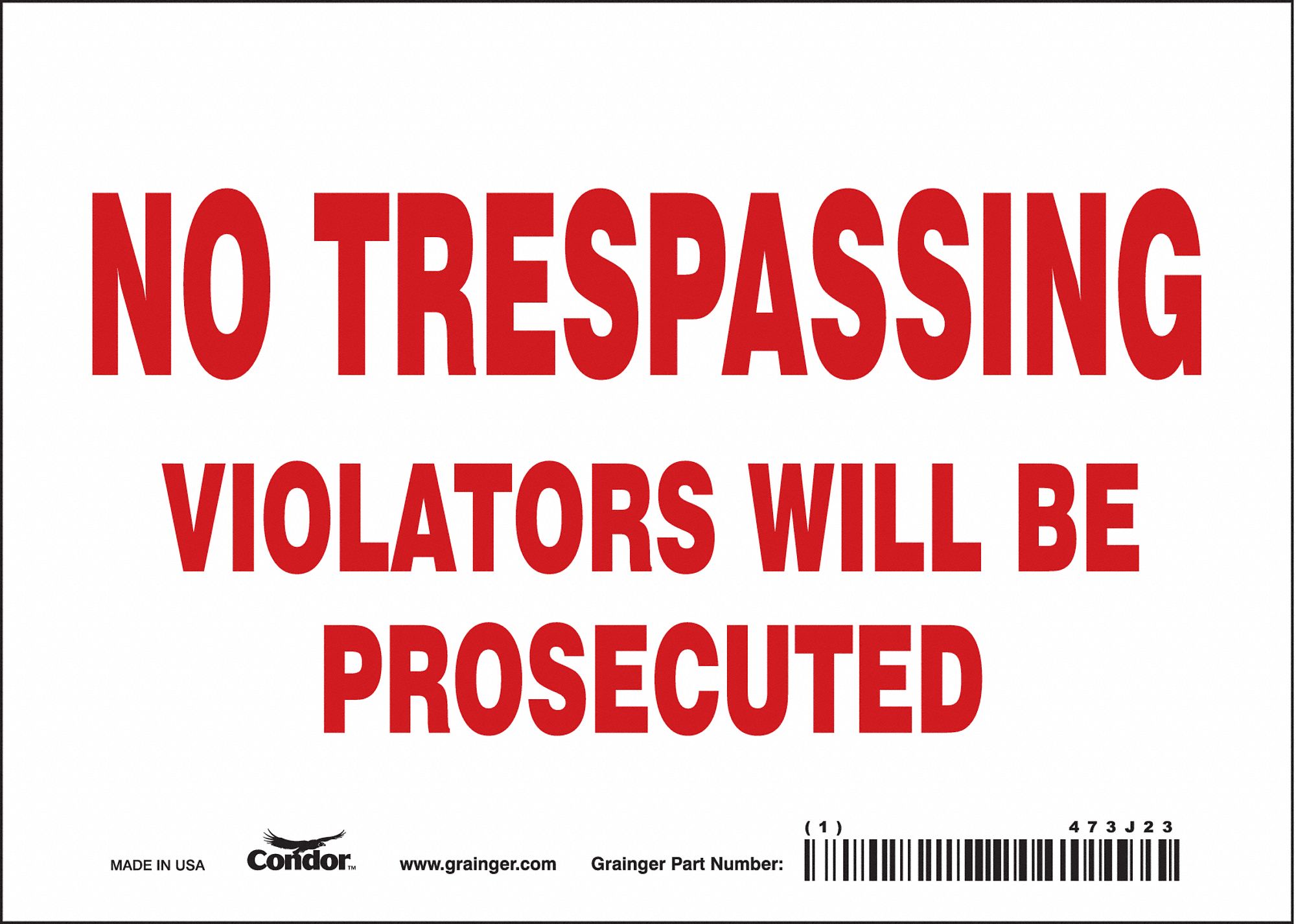 Vinyl, Adhesive Sign Mounting, Safety Sign - 473J23|473J23 - Grainger