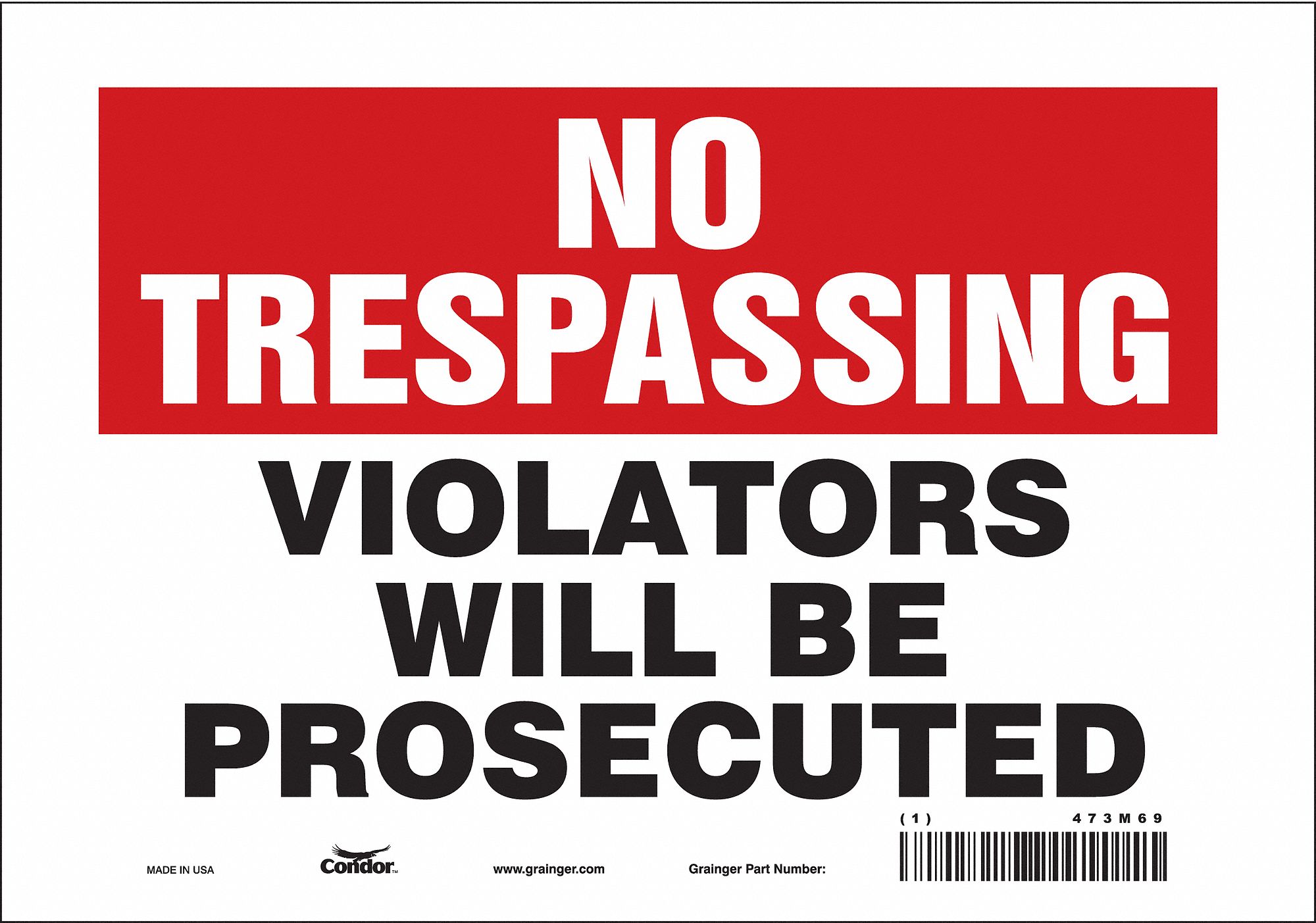 Vinyl, Adhesive Sign Mounting, Safety Sign - 473M69|473M69 - Grainger