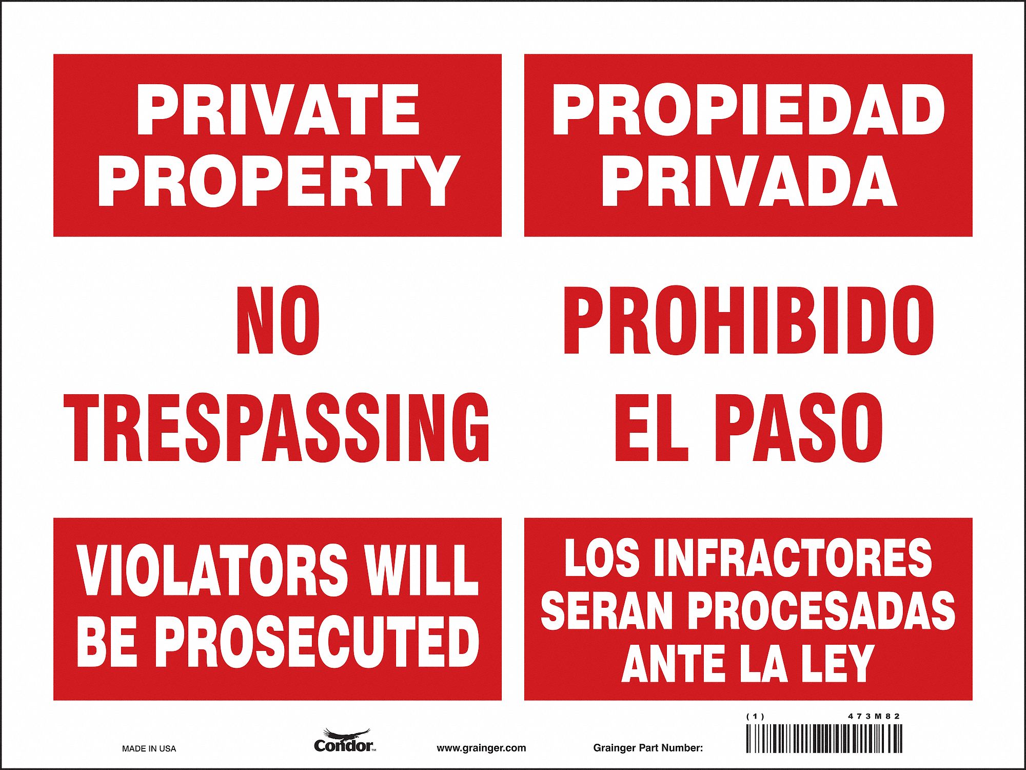 Vinyl, Adhesive Sign Mounting, Safety Sign - 473M82|473M82 - Grainger