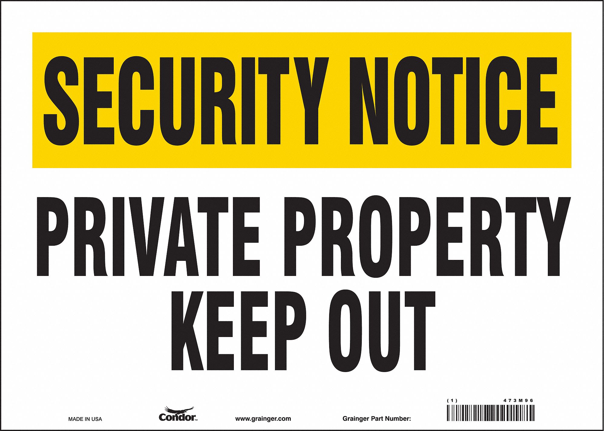 Vinyl, Adhesive Sign Mounting, Safety Sign - 473M96|473M96 - Grainger