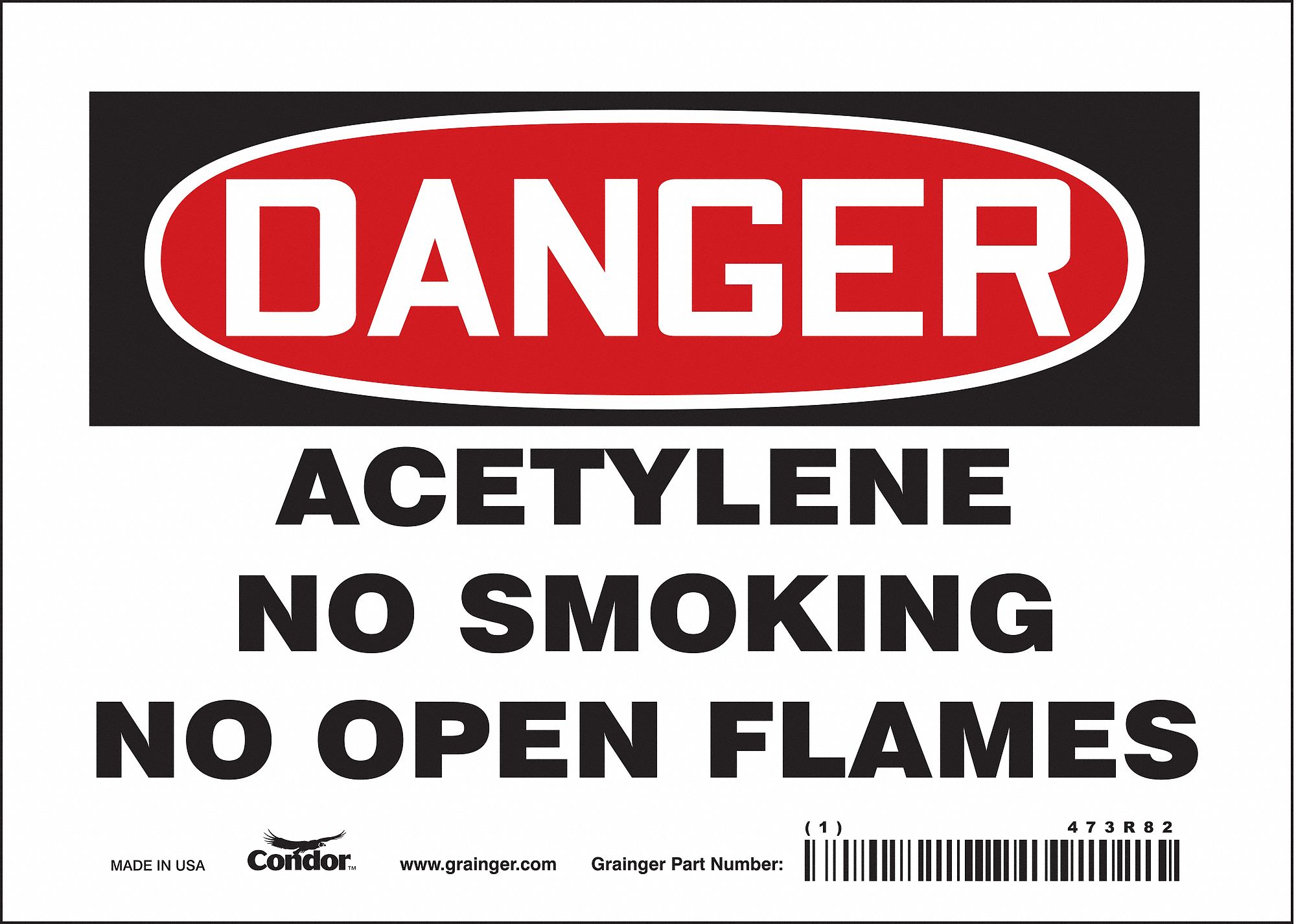 Vinyl, Adhesive Sign Mounting, Safety Sign - 473R82|473R82 - Grainger