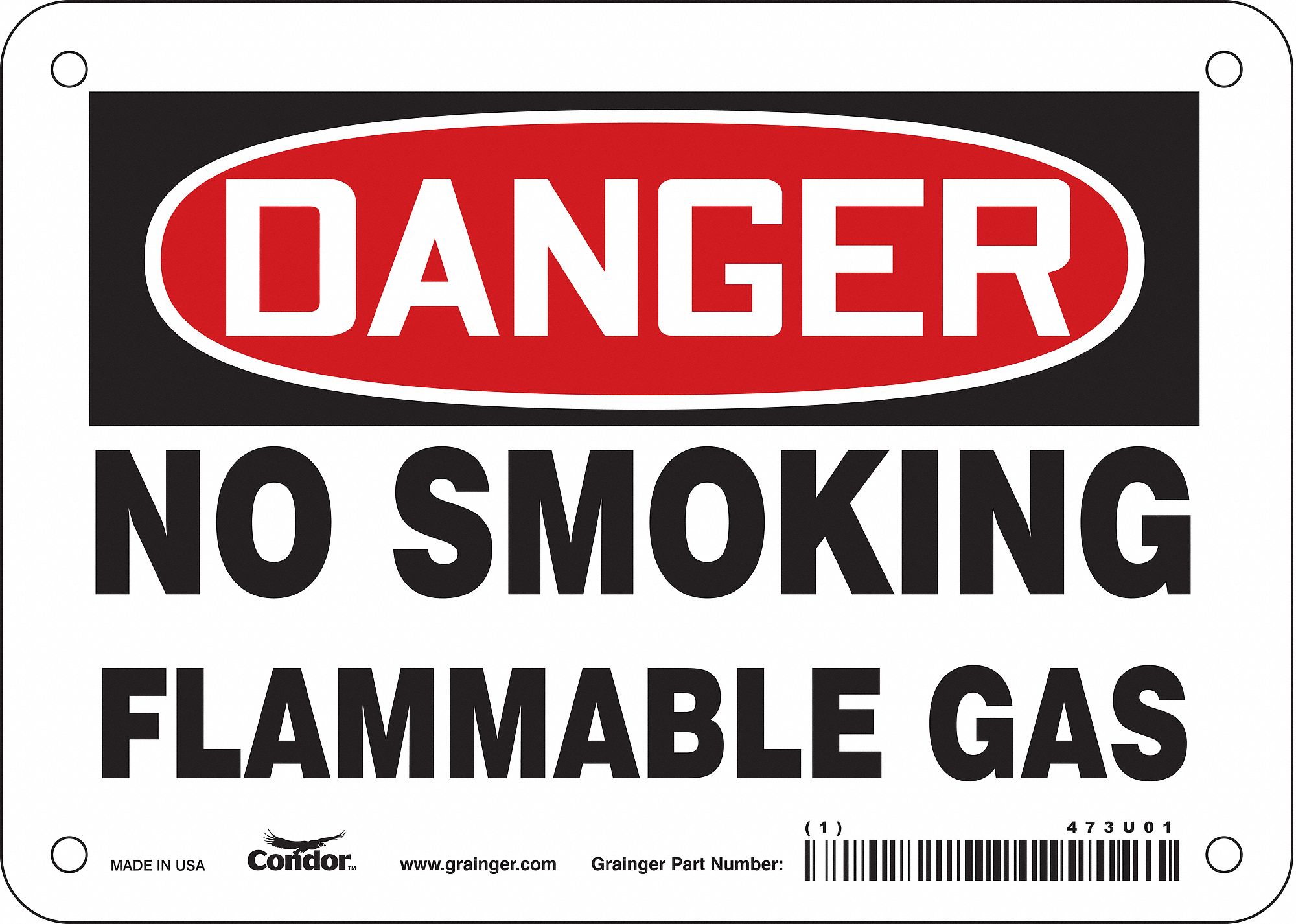 Vinyl, Adhesive Sign Mounting, Safety Sign - 473U01|473U01 - Grainger