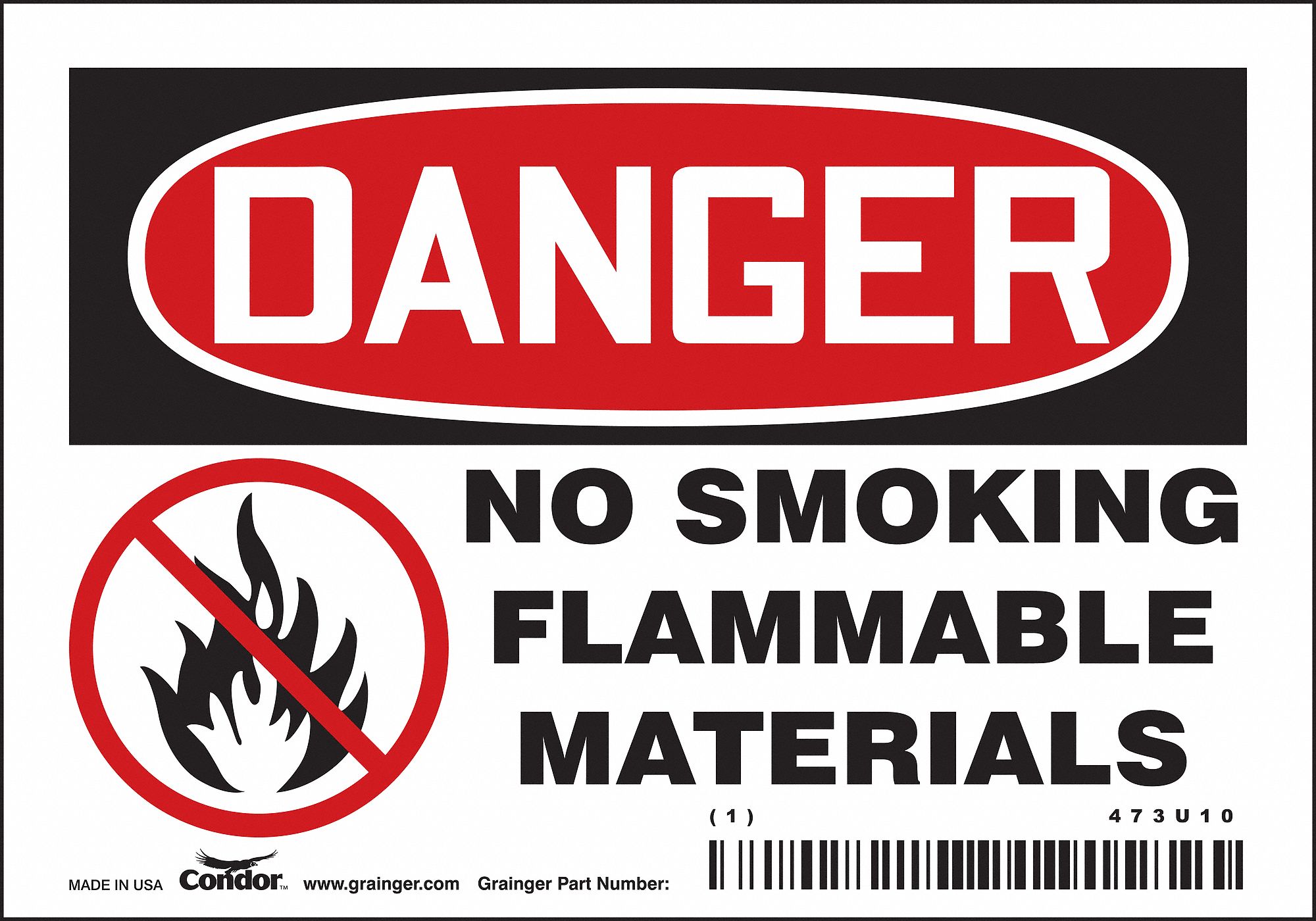 Vinyl, Adhesive Sign Mounting, Safety Sign - 473U10|473U10 - Grainger