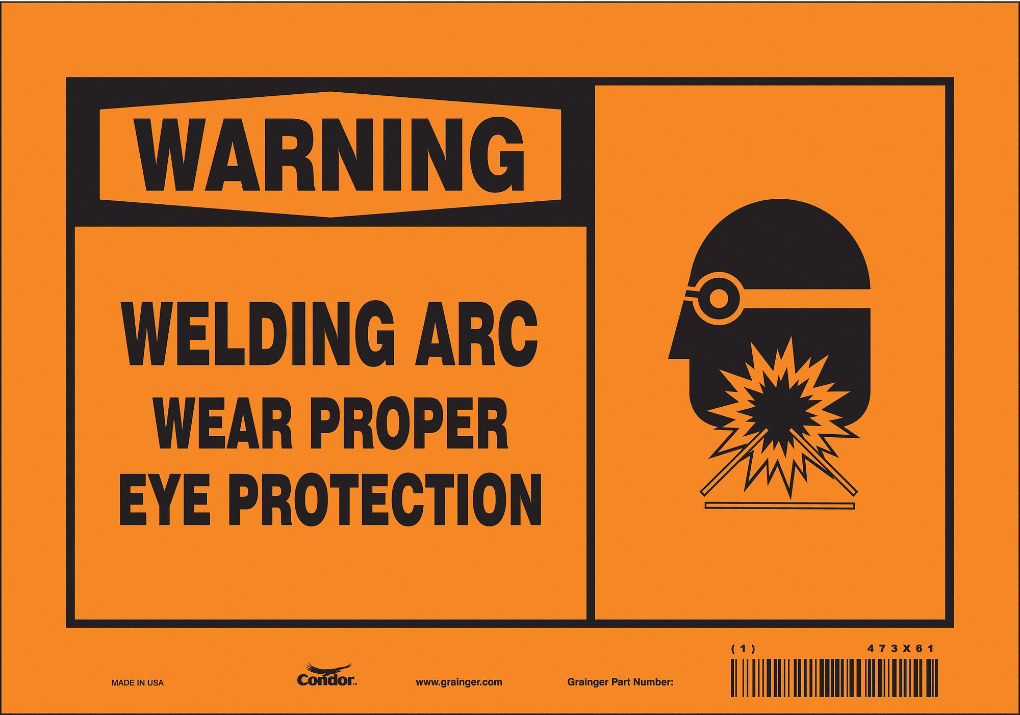 Vinyl, Adhesive Sign Mounting, Safety Sign - 473X61|473X61 - Grainger