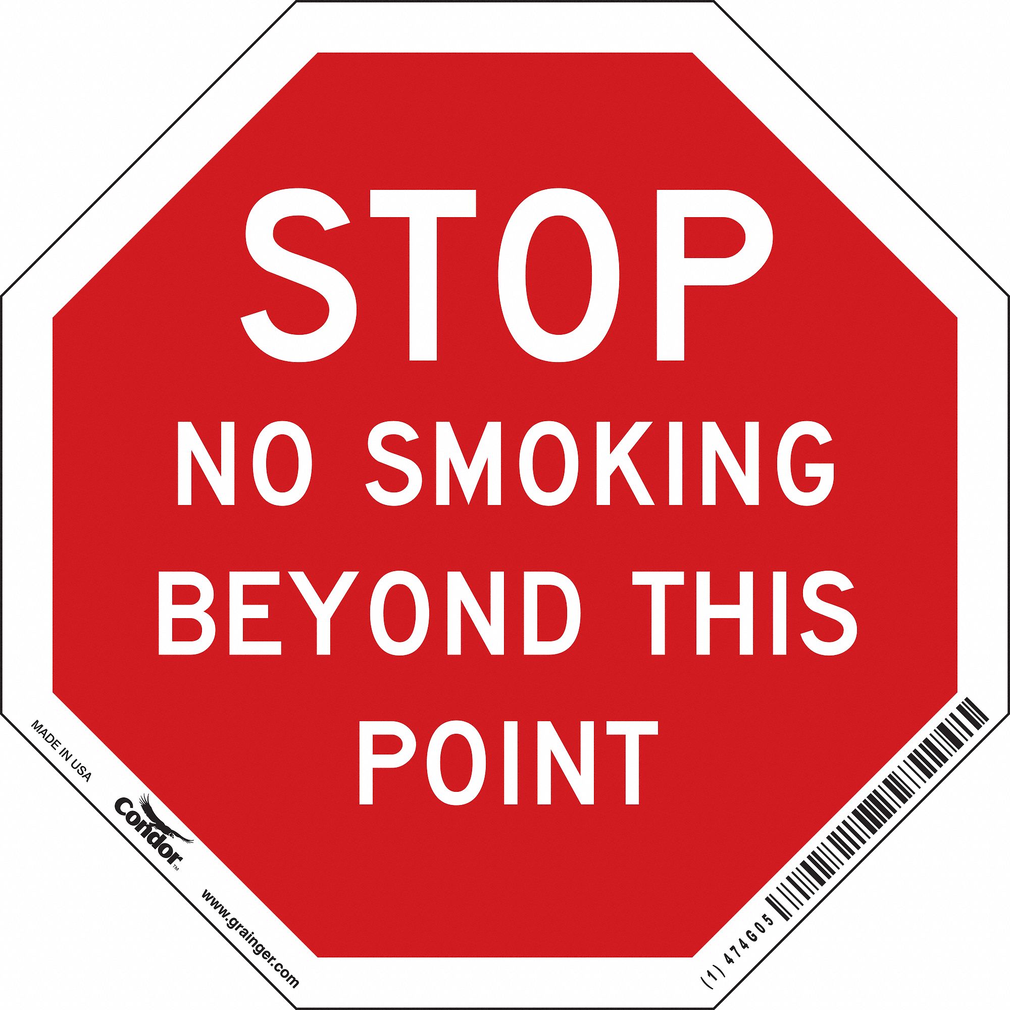 Vinyl, Adhesive Sign Mounting, Safety Sign - 474G05|474G05 - Grainger