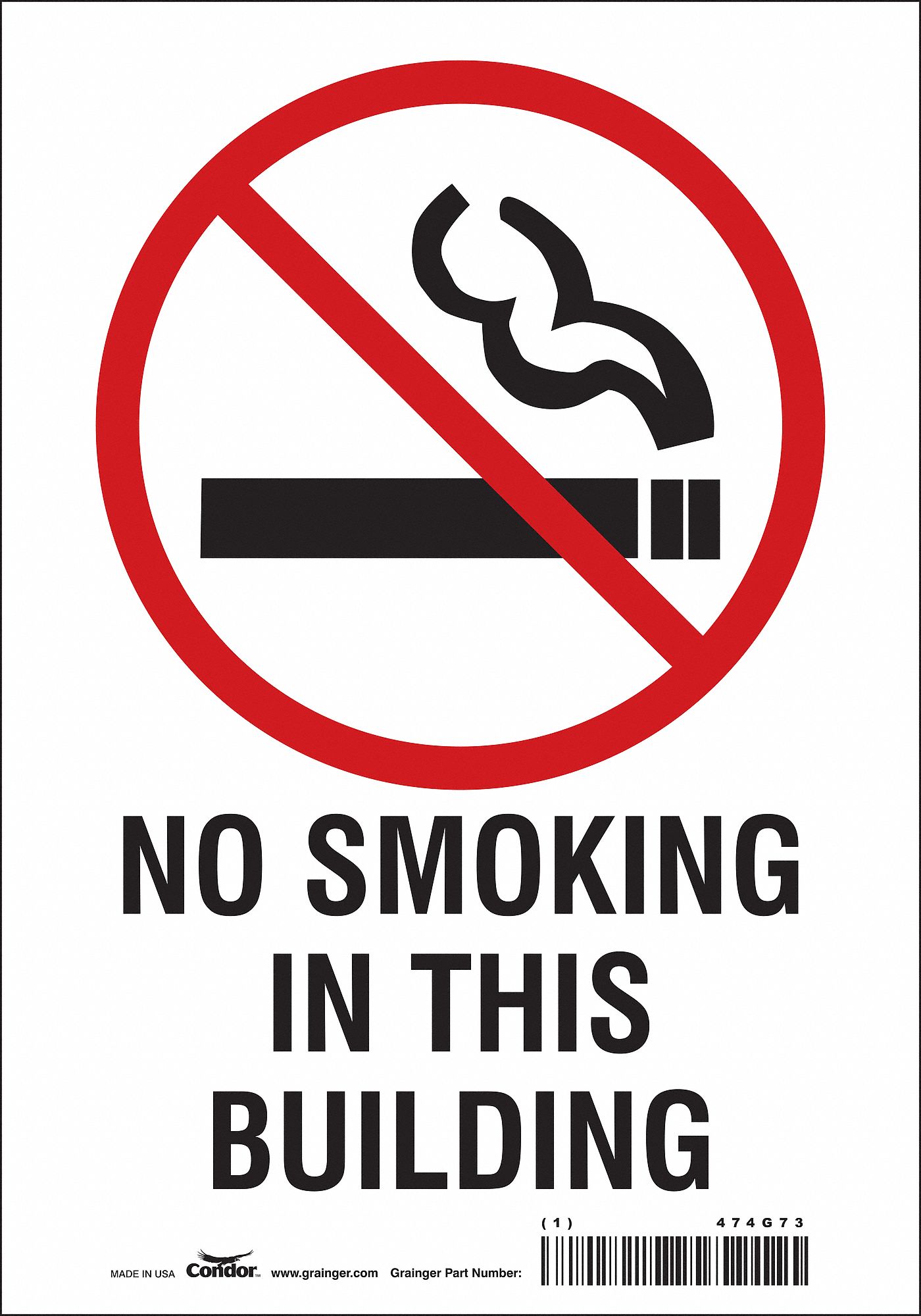 Vinyl, Adhesive Sign Mounting, Safety Sign - 474G73|474G73 - Grainger