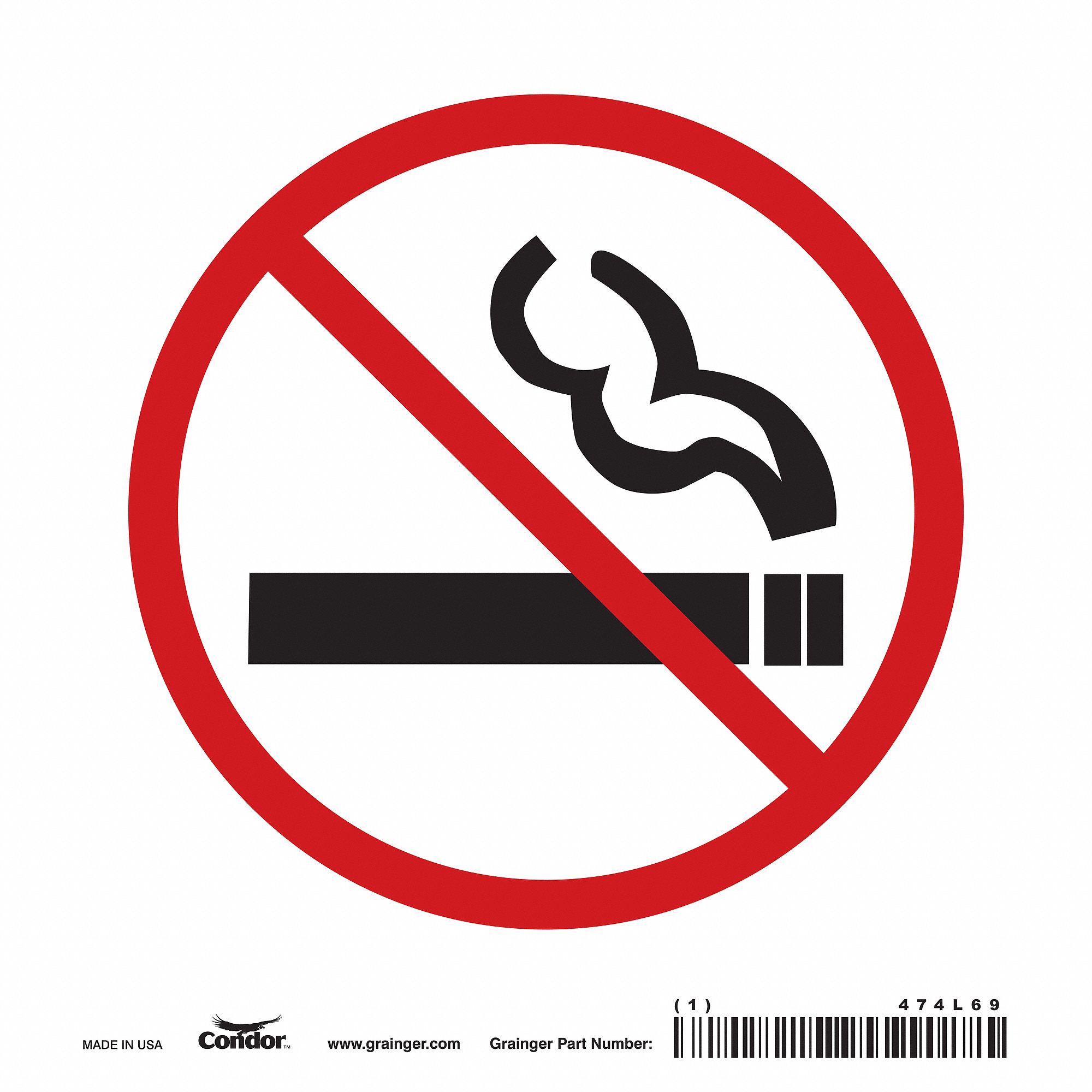 Vinyl, Adhesive Sign Mounting, Safety Sign - 474L69|474L69 - Grainger