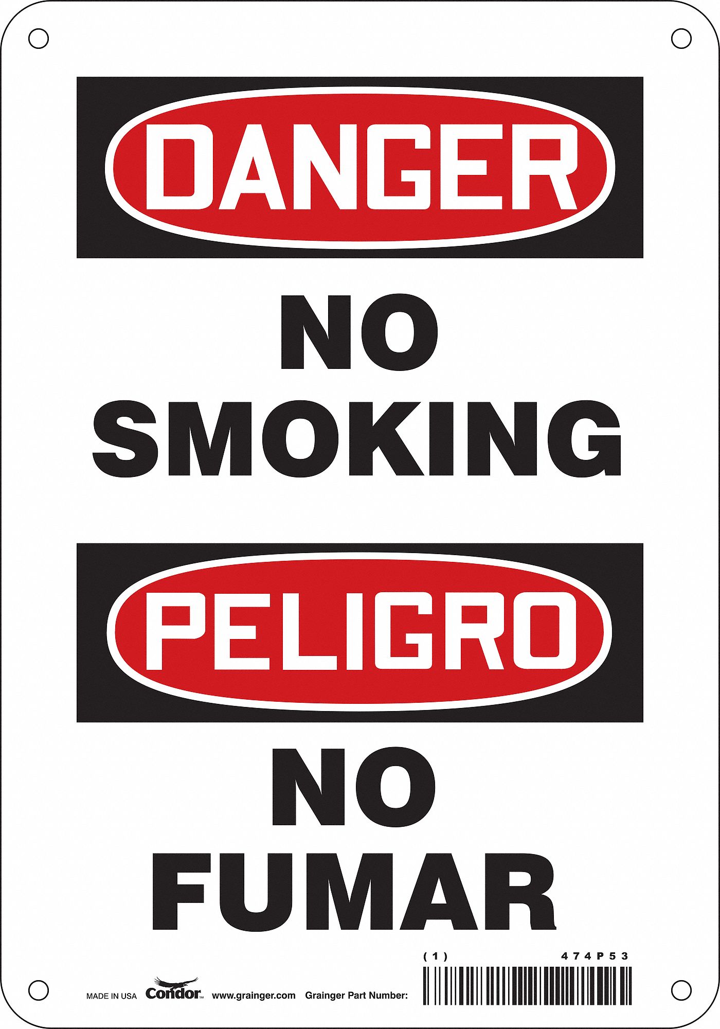 Vinyl, Adhesive Sign Mounting, Safety Sign - 474P53|474P53 - Grainger