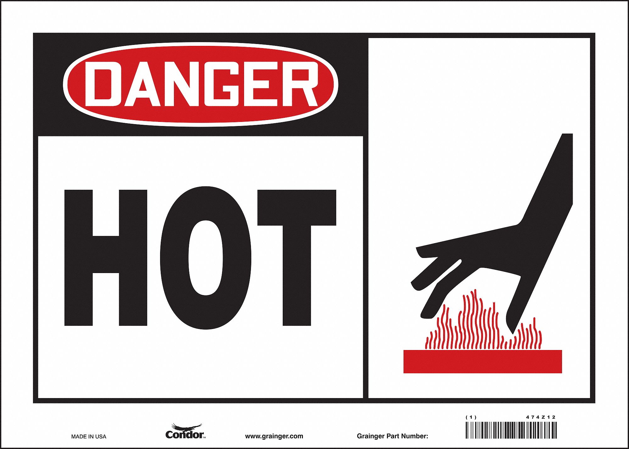 Vinyl, Adhesive Sign Mounting, Safety Sign - 474Z12|474Z12 - Grainger