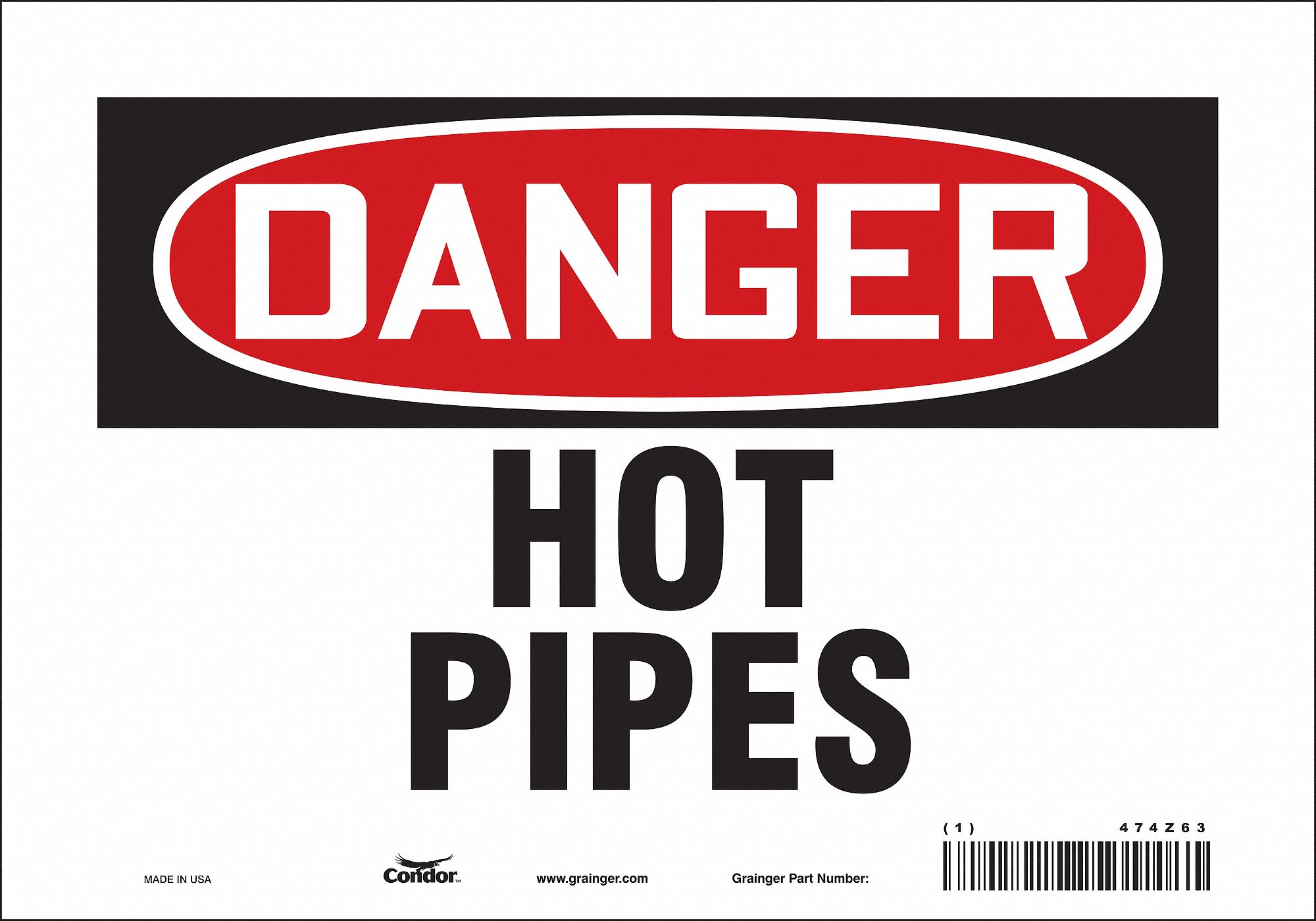 Vinyl, Adhesive Sign Mounting, Safety Sign - 474Z63|474Z63 - Grainger