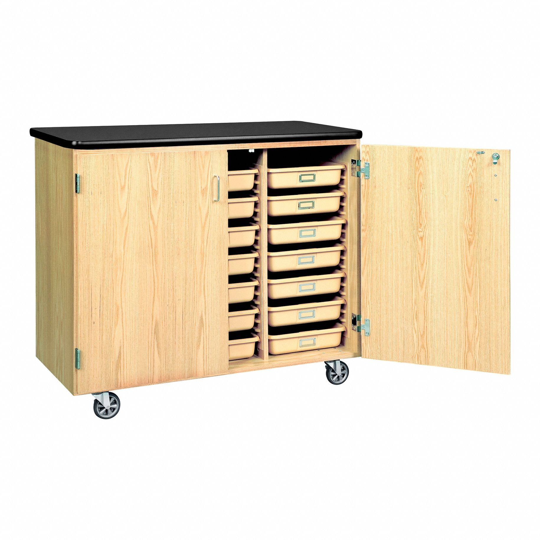 41 1/2 in Overall Ht, 24 in Overall Dp, Mobile Tote Storage Cabinet ...