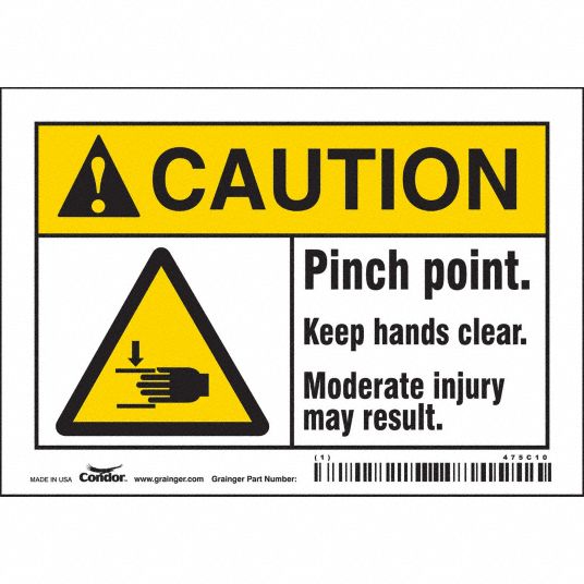 Vinyl, Adhesive Sign Mounting, Safety Sign - 475C10|475C10 - Grainger